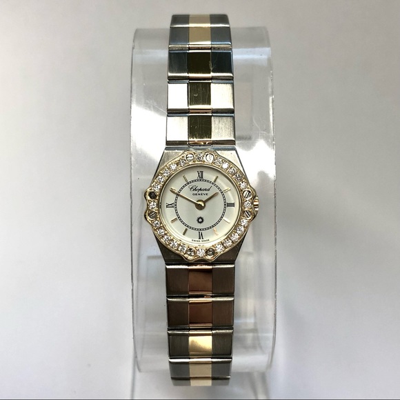 Chopard | Accessories | Chopard St Moritz Quartz 9mm 2 Tone Diamond ...
